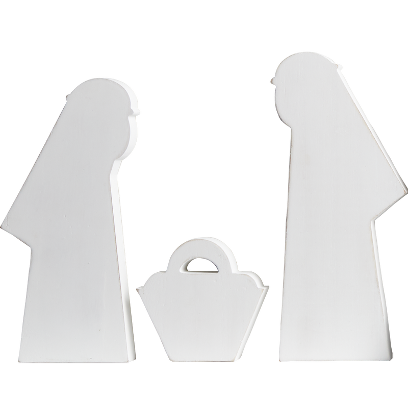 Holy Family Wood Cutout Nativity
