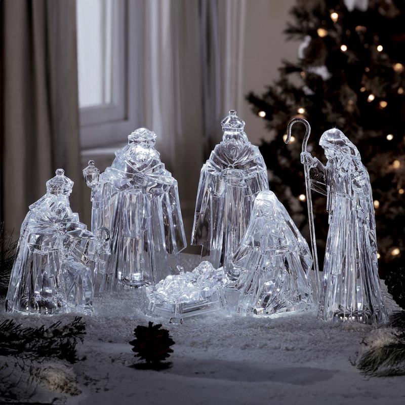 Light-up Acrylic Nativity Scene