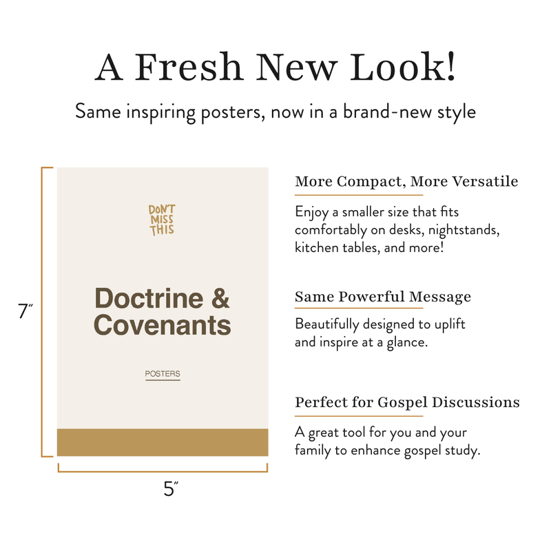 Don't Miss This Doctrine and Covenants 2025 Poster Set with Stand