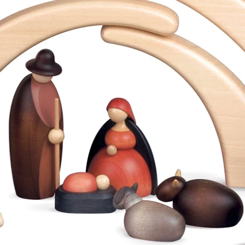 Handmade German Nativity Set
