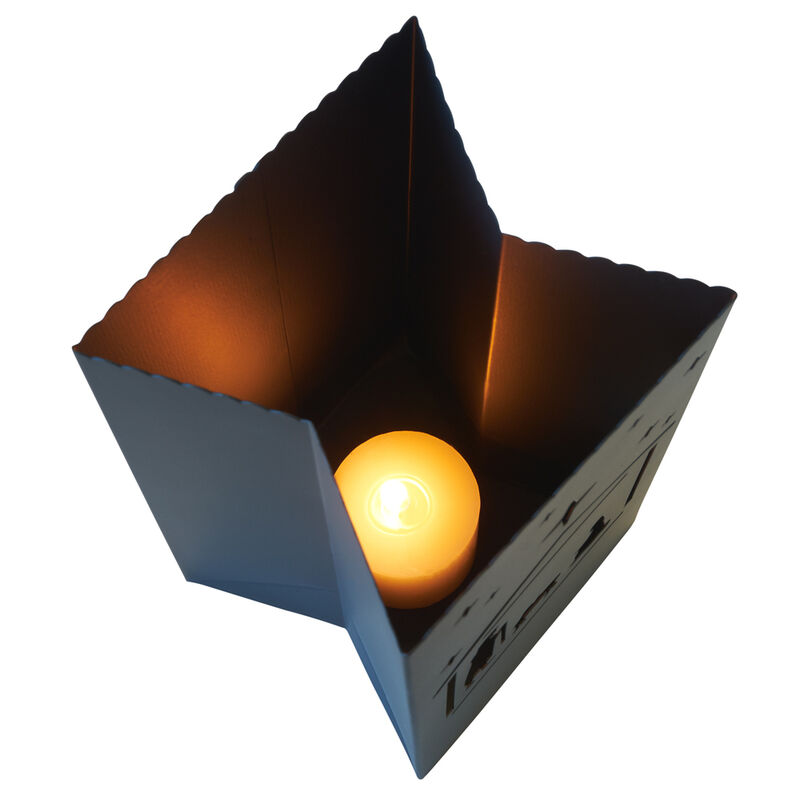 Silhouette Metal Nativity Luminaries