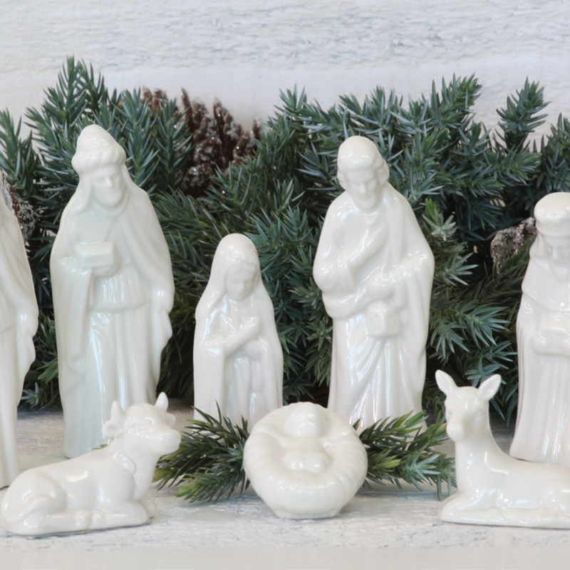 Porcelain nativity set store