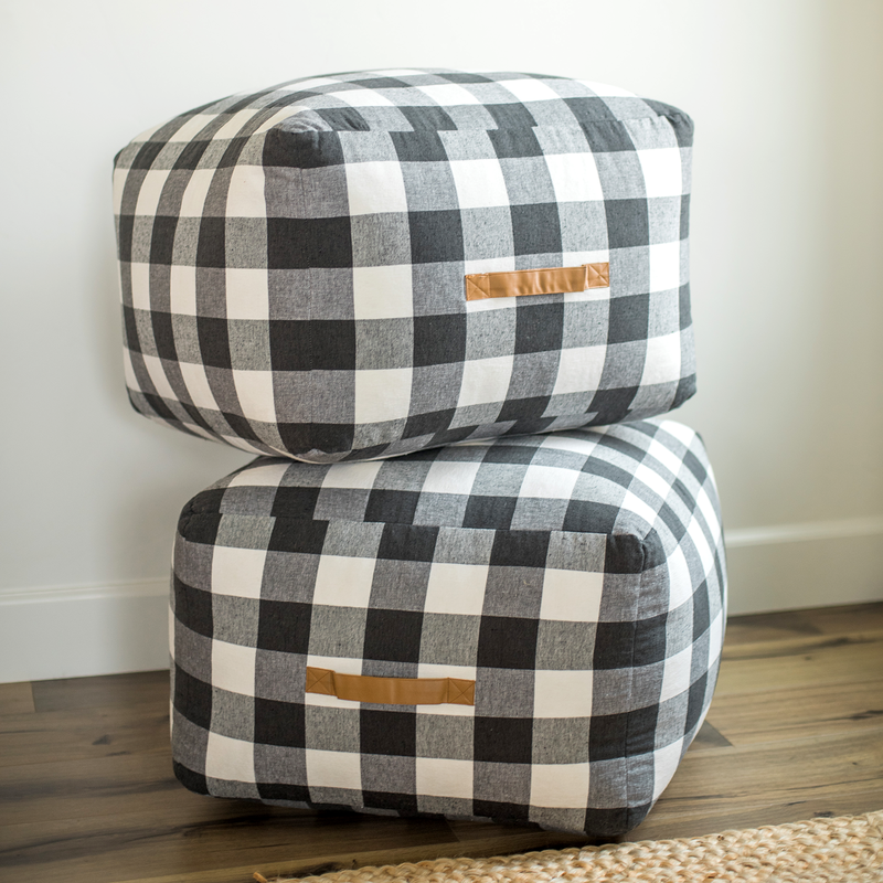 Buffalo Check Pouf