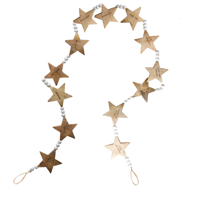 Names of Christ Hanging Stars Garland