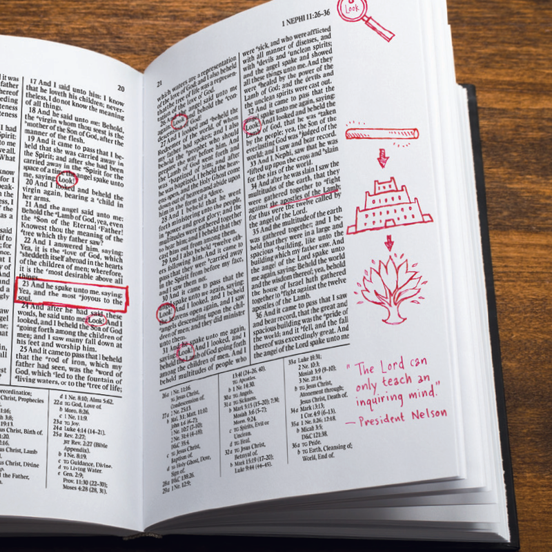 The Book Of Mormon Journal Edition Faux Leather Large Print With Index