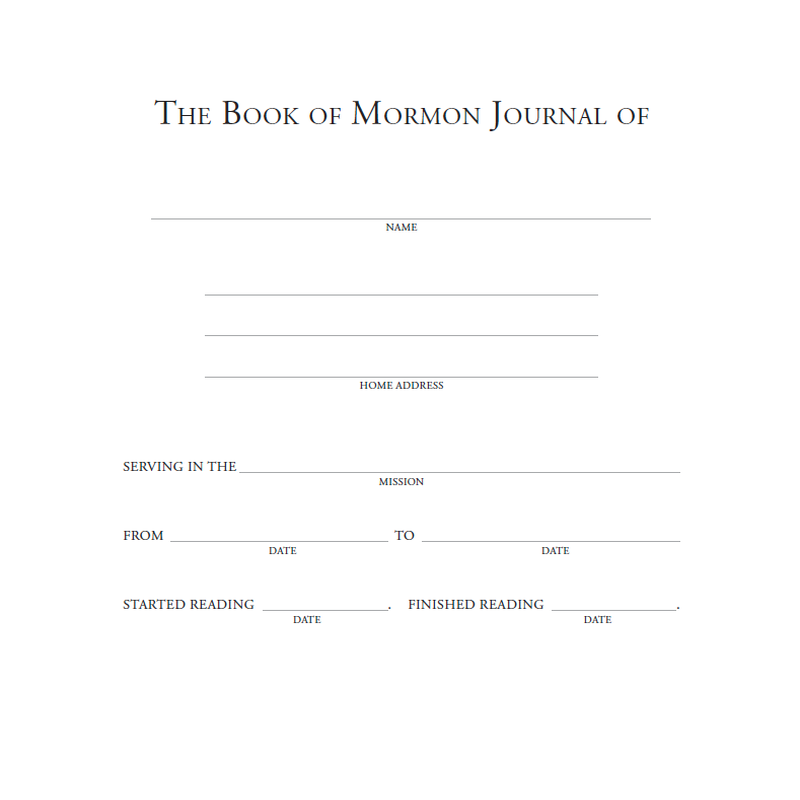 The Book of Mormon, A Journal for Missionaries, Blue (No Index)