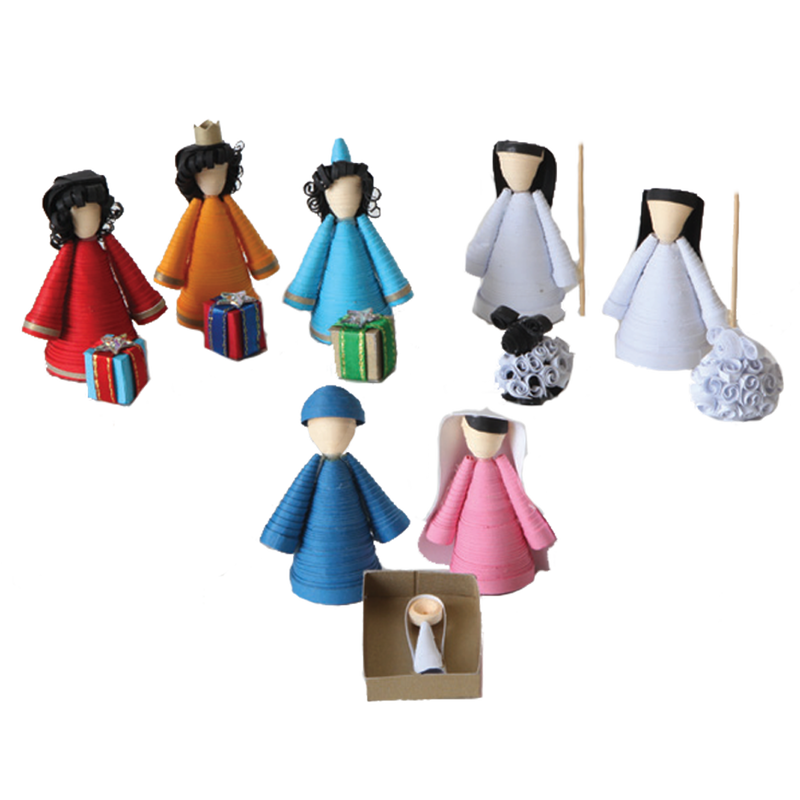 Cambodian Paper Quilled Nativity