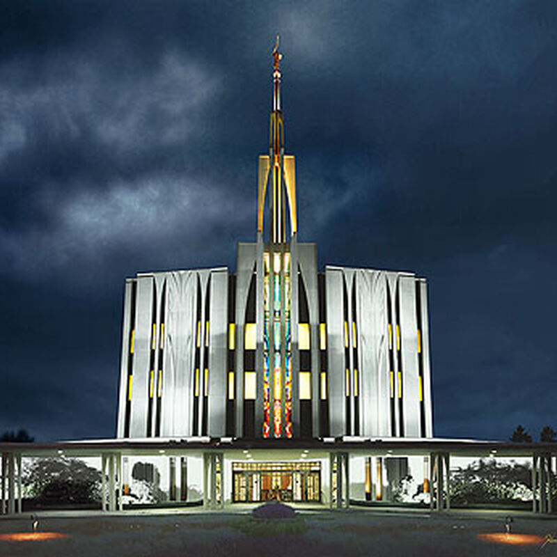 Seattle Temple: Purified Silver (5x7 Print)